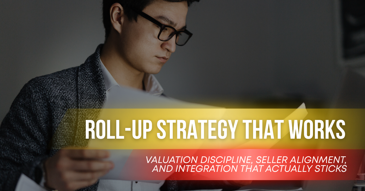 Roll-Up Strategy That Works: Valuation Discipline, Seller Alignment ...